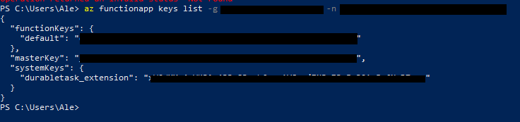 How To Refresh Durable Function Key Durabletask Extension Using Az Cli · Issue 23107 · Azure
