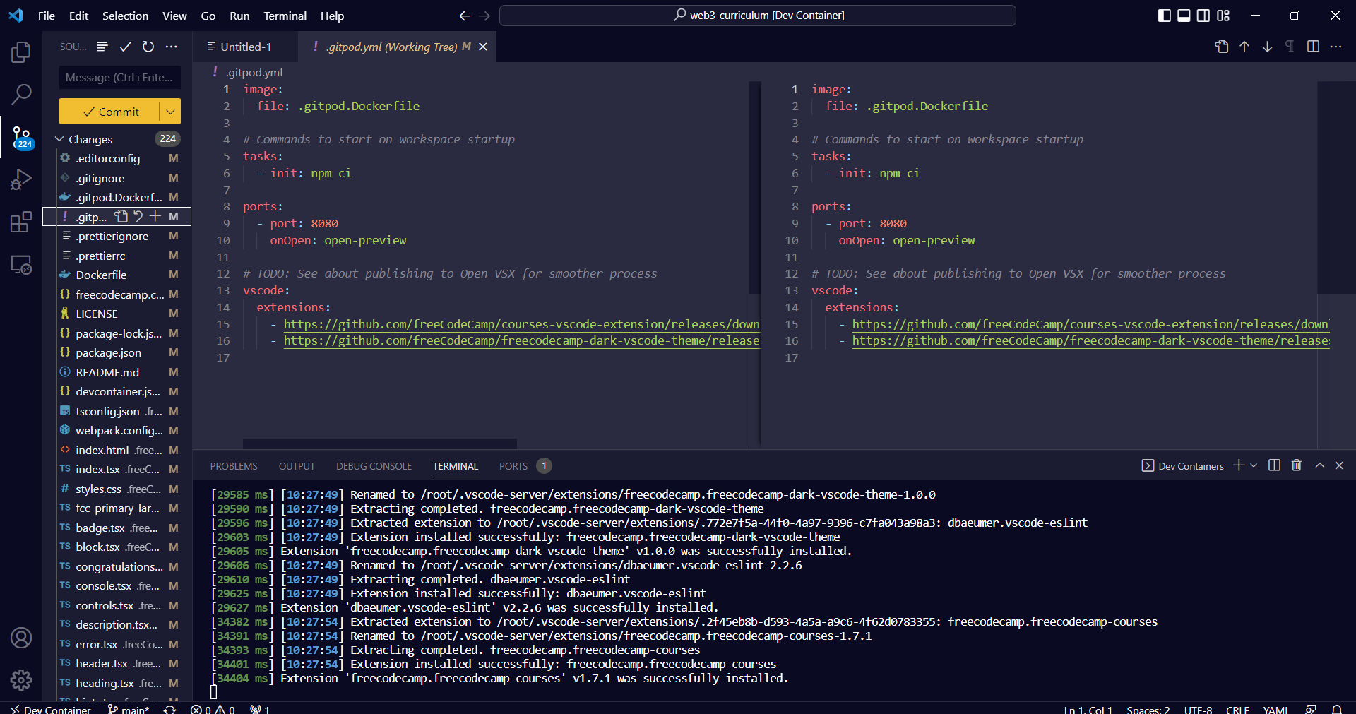 [HELP]: Unable to build the Docker file · Issue #86 · freeCodeCamp/web3-curriculum · GitHub