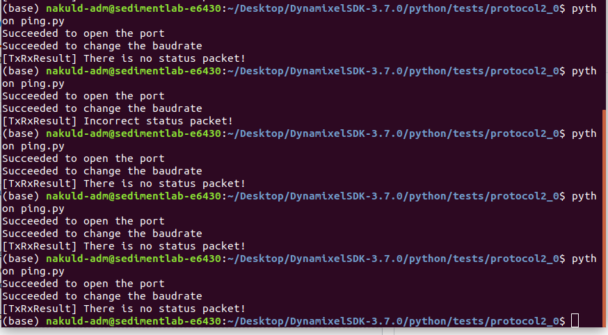 [3.7.0][python][OpenCR][XM540-W270-R] Issue : incorrect status packet ...
