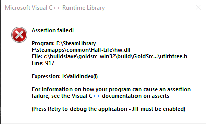 Game crashing when hosting a server · Issue #3490 · ValveSoftware/halflife · GitHub