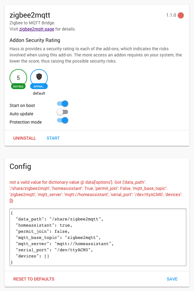 Issue after updating to 1.1.0: not a valid value for dictionary value @ data['options']. · Issue ...