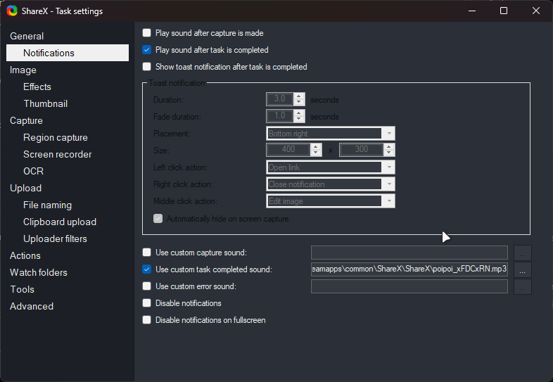 Custom Sound Doesnt Work · Issue 6586 · Sharexsharex · Github