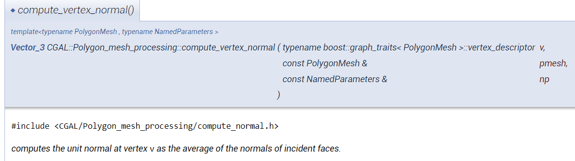 Better Documentation for compute_vertex_normal · Issue #6486 · CGAL/cgal · GitHub