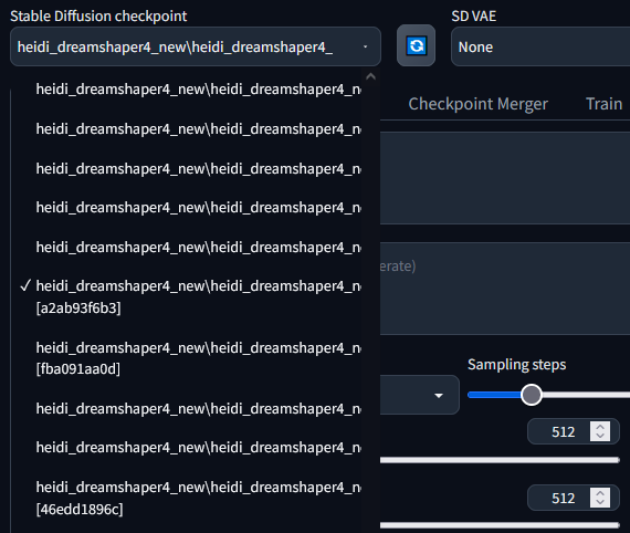 Stable Diffusion checkpoints are not fully displayed · AUTOMATIC1111 stable-diffusion-webui ...