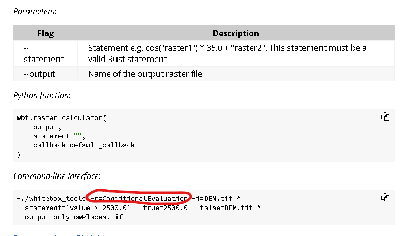 Documentation for raster_calculator · Issue #201 · jblindsay/whitebox-tools · GitHub