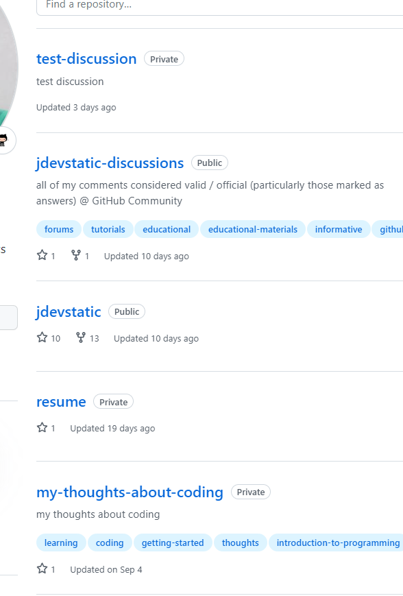 Set default page to list of your repos, sorted by frequency of your commits · community ...