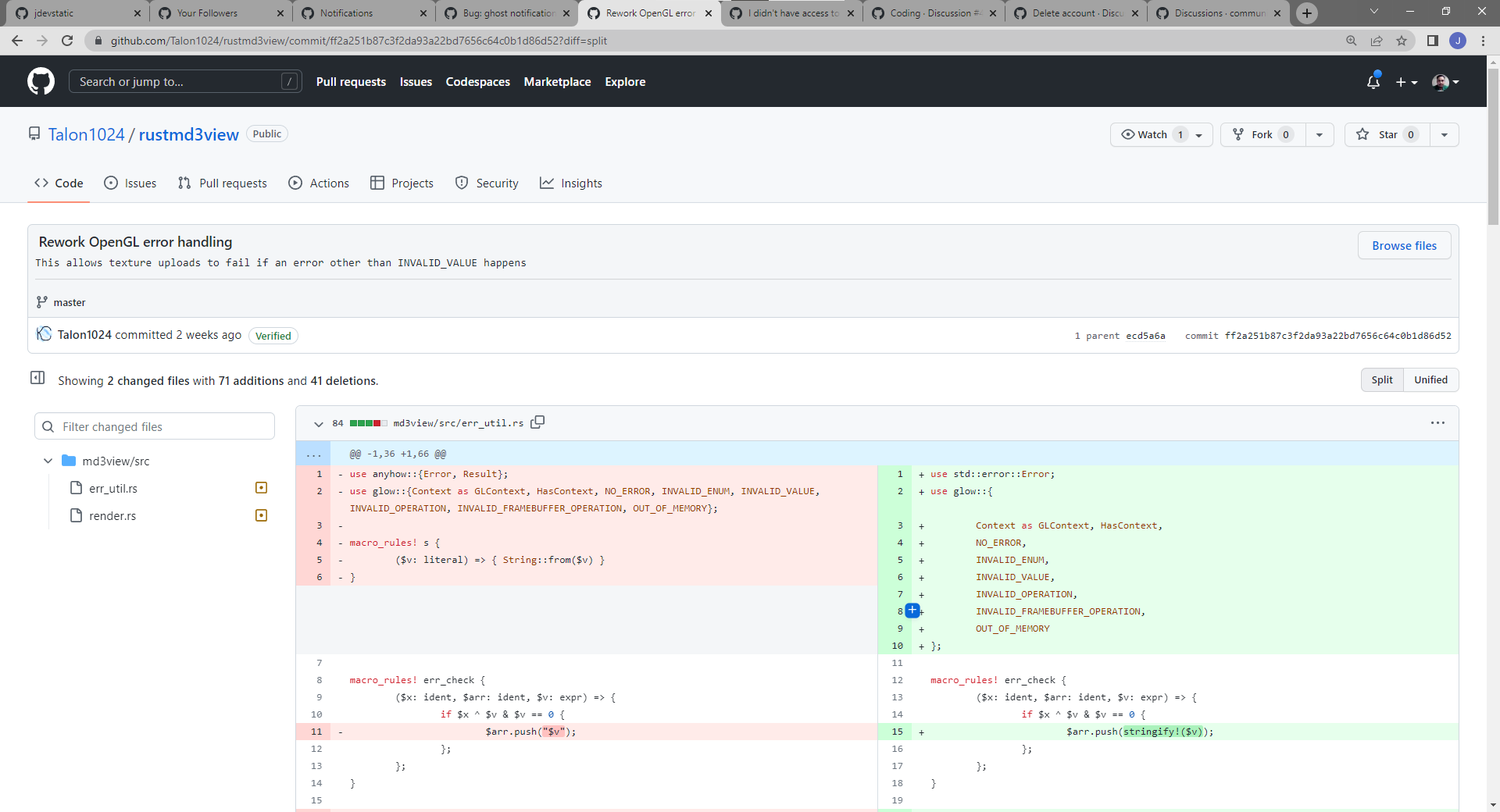 Split diff button not working · community · Discussion #42056 · GitHub