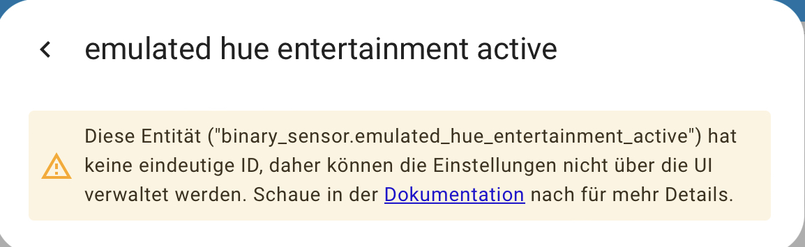 Set unique ID for binary_sensor.emulated_hue_entertainment_active entity · Issue #473 · hass ...