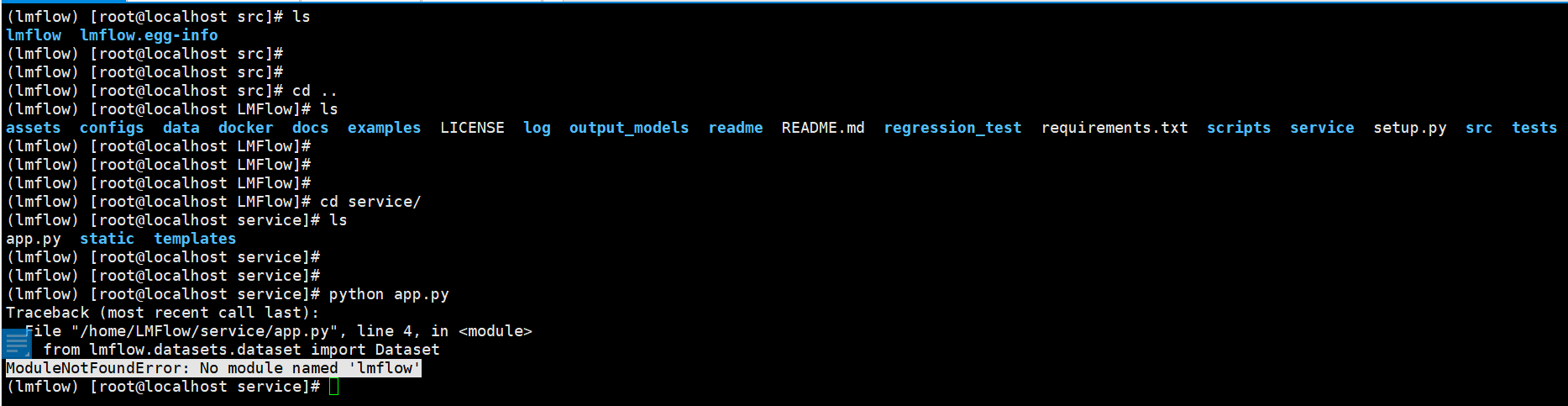 [BUG] ModuleNotFoundError: No module named 'lmflow' · Issue #312 · OptimalScale/LMFlow · GitHub