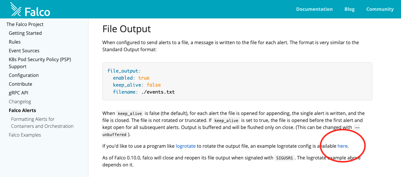 Falco Alerts: an example logrotate config is a broken link · Issue #369 · falcosecurity/falco ...
