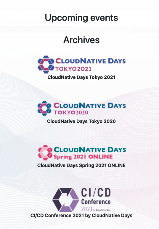Archivesのイベントを時系列順に並べる · Issue #1010 · cloudnativedaysjp/dreamkast · GitHub