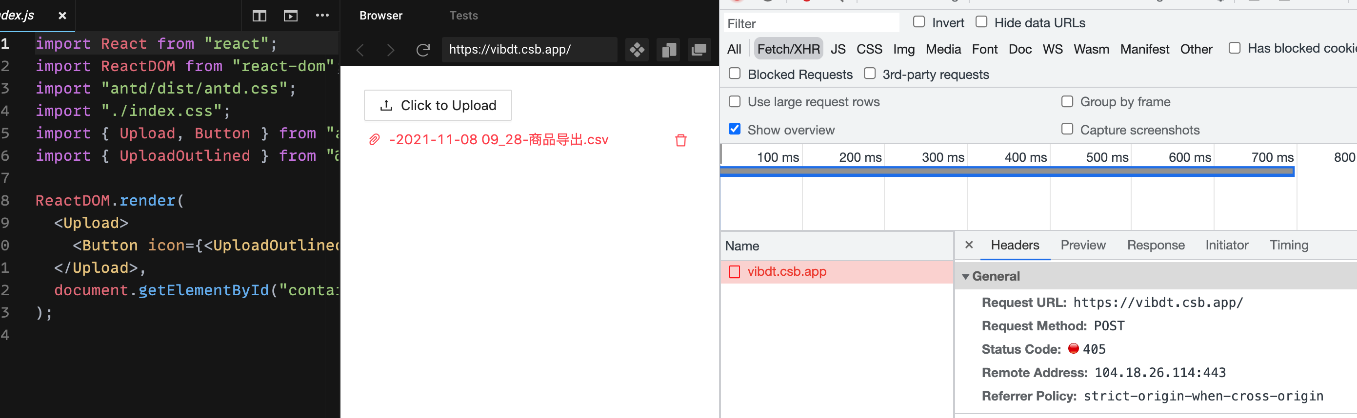 Upload 组件默认上传文件为什么会有一个请求？在我本地是路由的路径 · Issue #32829 · ant-design/ant-design · GitHub