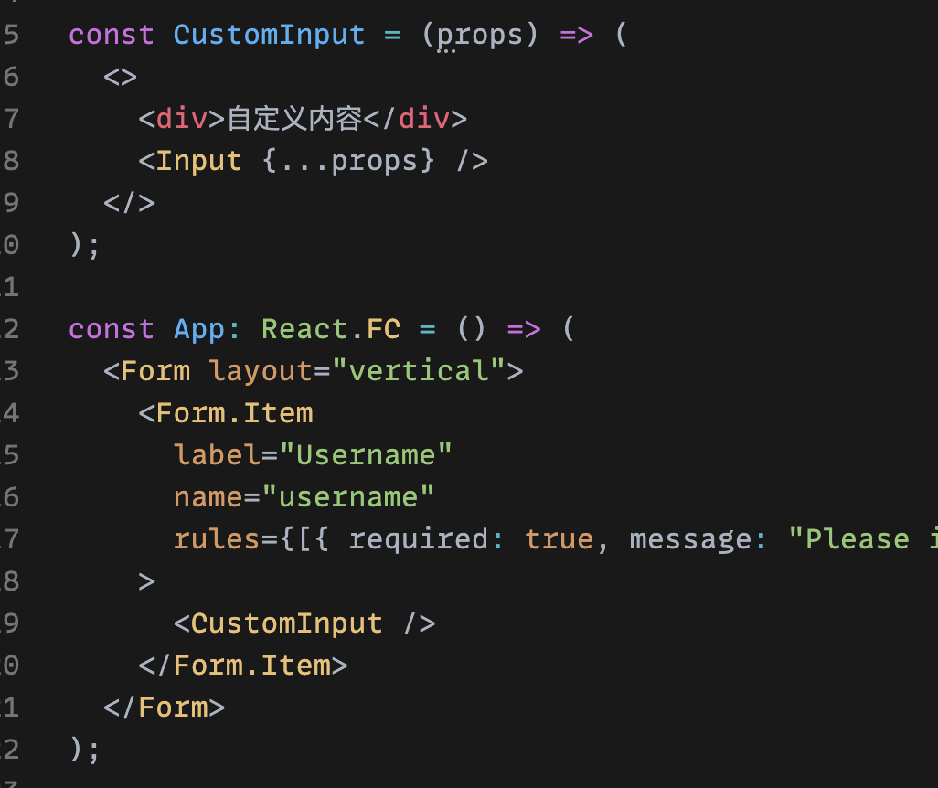 表单是layout是vertical垂直布局，如何在表单label和输入框中间插入一个React节点呢 · ant-design ant-design · Discussion #43533 ...