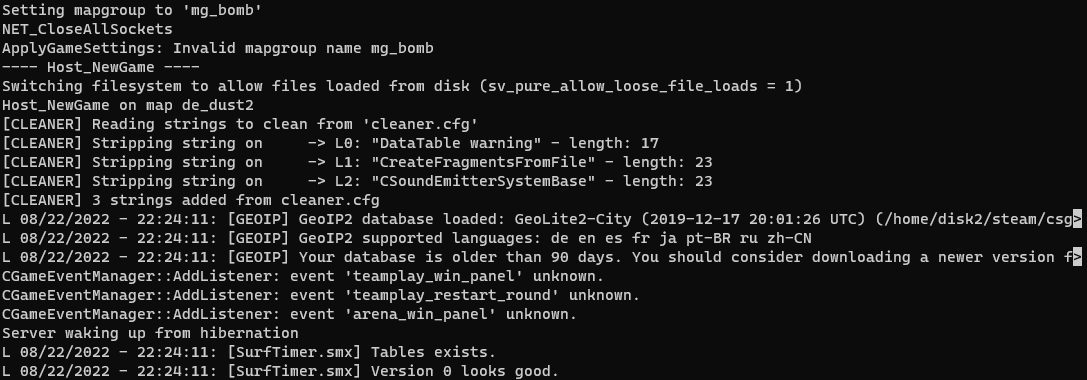 [BUG] infinite loop and SegV after 10s · Issue #507 · surftimer ...