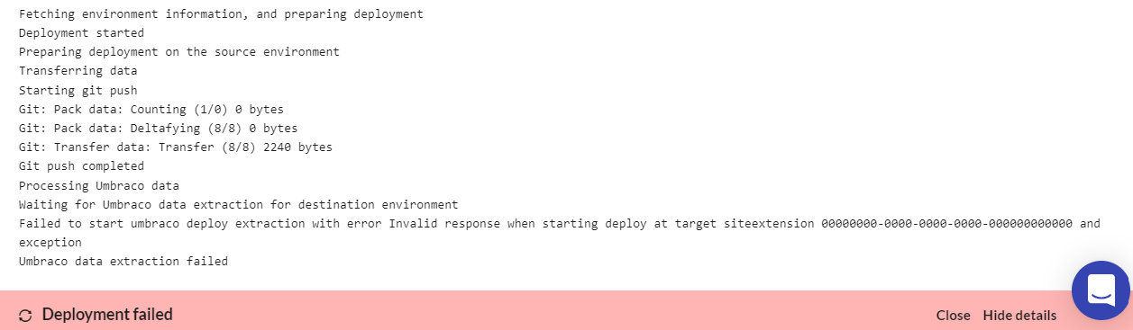 Deploy goes through, but registers as failed in the Cloud dashboard · Issue #553 · umbraco ...