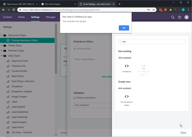 Custom Dashboard tutorial not working in v8 · Issue #1539 · umbraco/UmbracoDocs · GitHub
