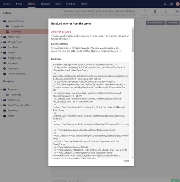 v8 Too long document type name gives error · Issue #4633 · umbraco ...
