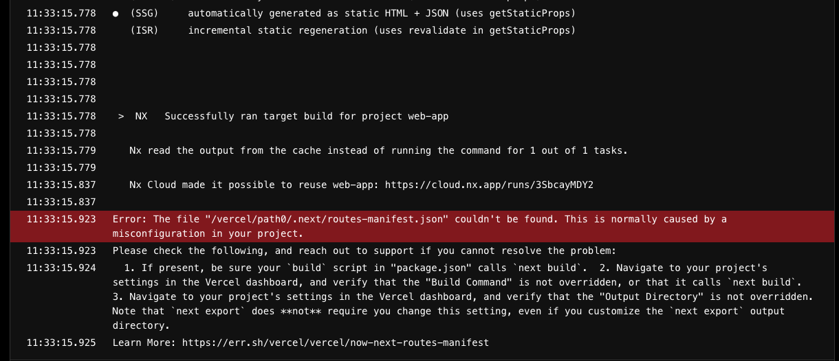 Deploying Nextjs App To Vercel Or Netlify Throws Error · Issue 5660 · Nrwlnx · Github