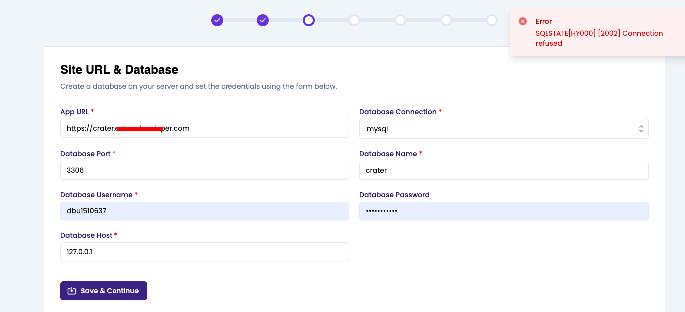 SQLSTATE [HY000][2002] connection refused · Issue #622 · crater-invoice-inc/crater · GitHub