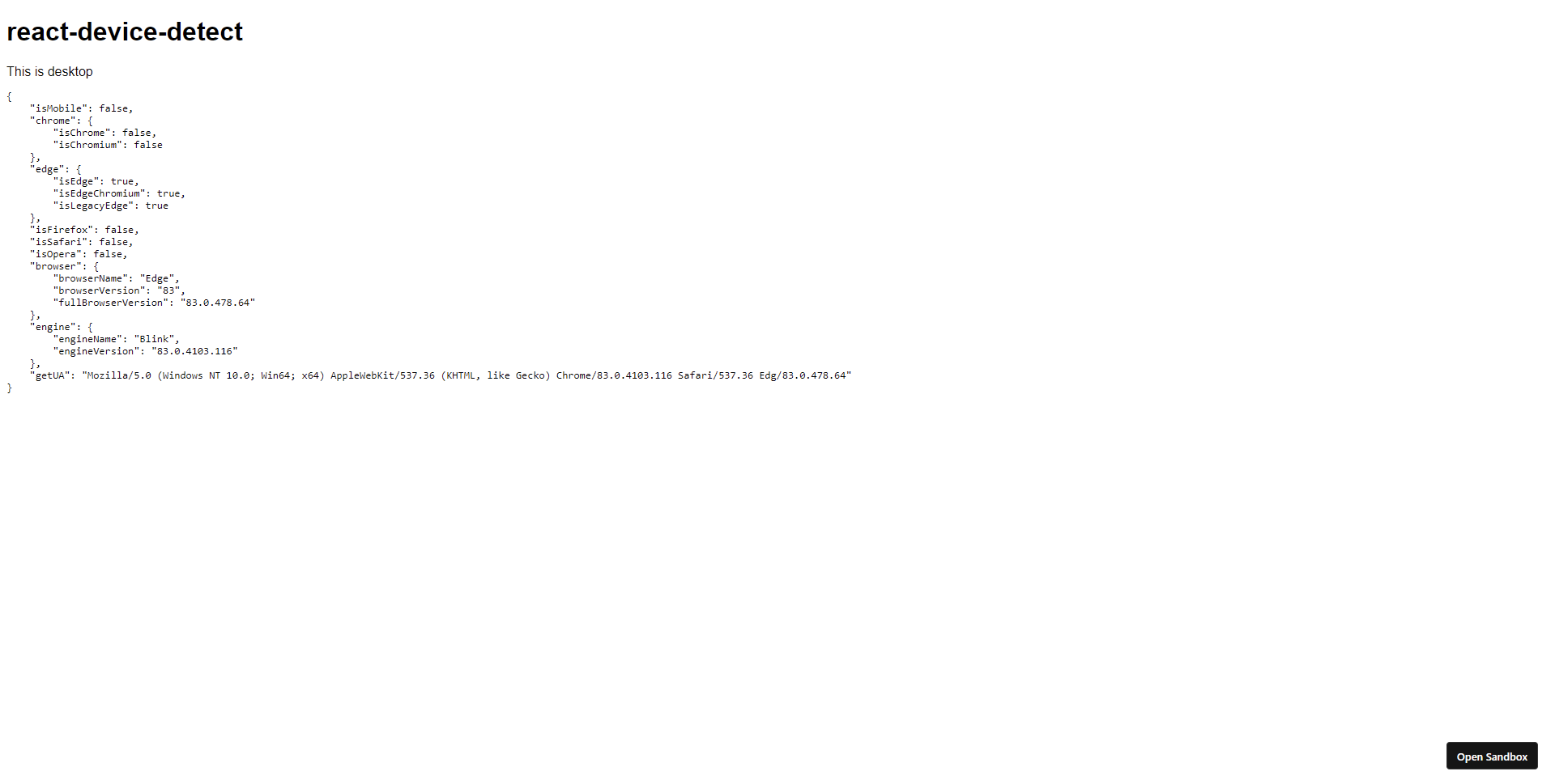 Edge Chromium 83 Isn T Being Detected · Issue 94 · Duskload React Device Detect · Github