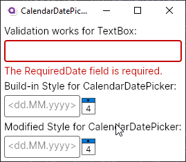 Validation is not working properly in `CalendarDatePicker` · Issue #7307 · AvaloniaUI/Avalonia ...