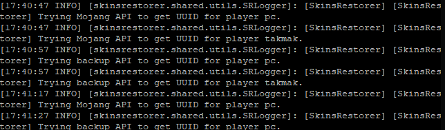 Skinrestorer Mojang API problem. · Issue #188 · SkinsRestorer/SkinsRestorer · GitHub