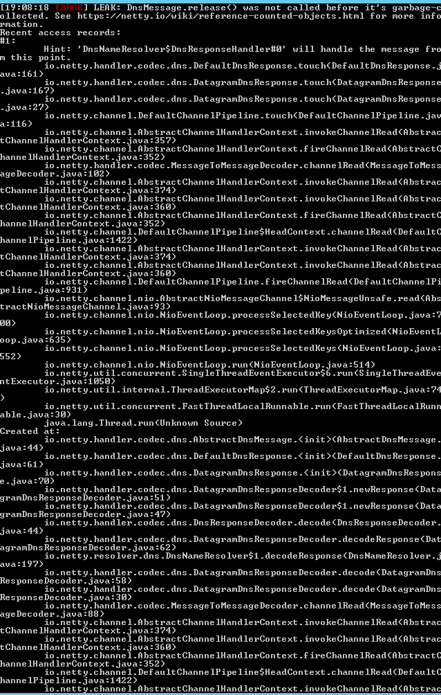 Netty resource leak · Issue #725 · GeyserMC/Geyser · GitHub