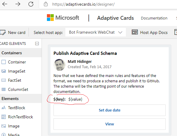 [Designer] Default card does not render array data properly · Issue #6755 · microsoft ...