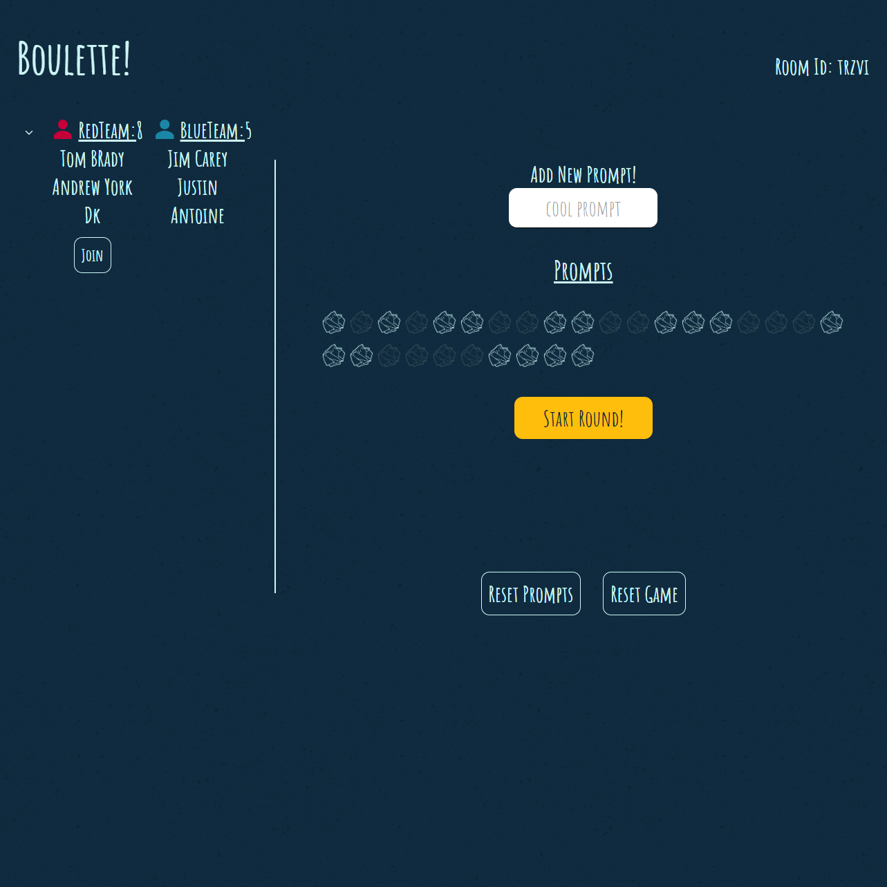 GitHub - melansonS/boulette: Play Charades-like games over video chat!