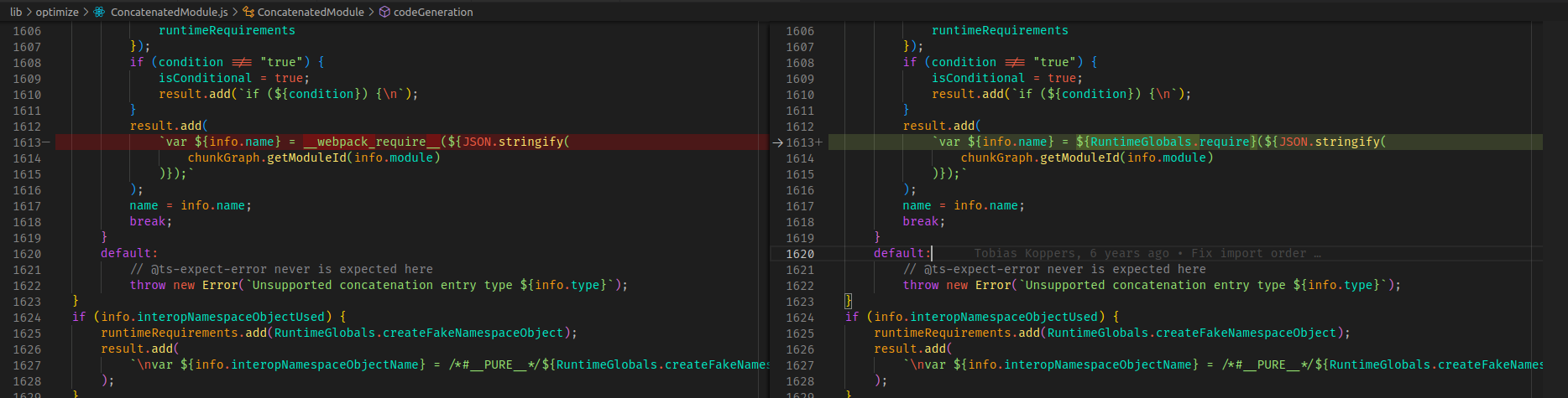 Replace All String Literals Regexp Literals Referencing Runtimeglobals · Issue 16897