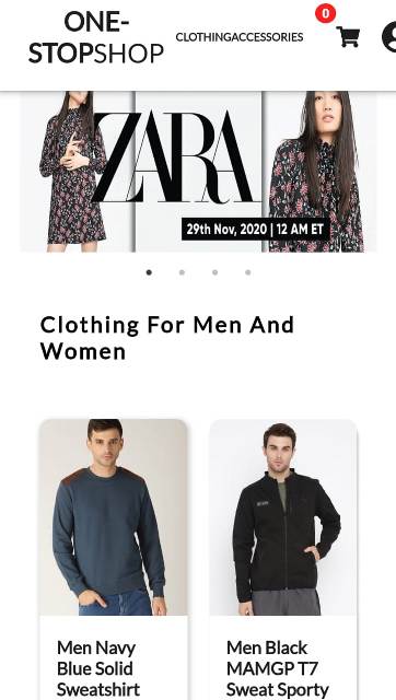 Github Neeharika019one Stop Shop A Sample Of E Commercewebsite Using Html Css Javascript