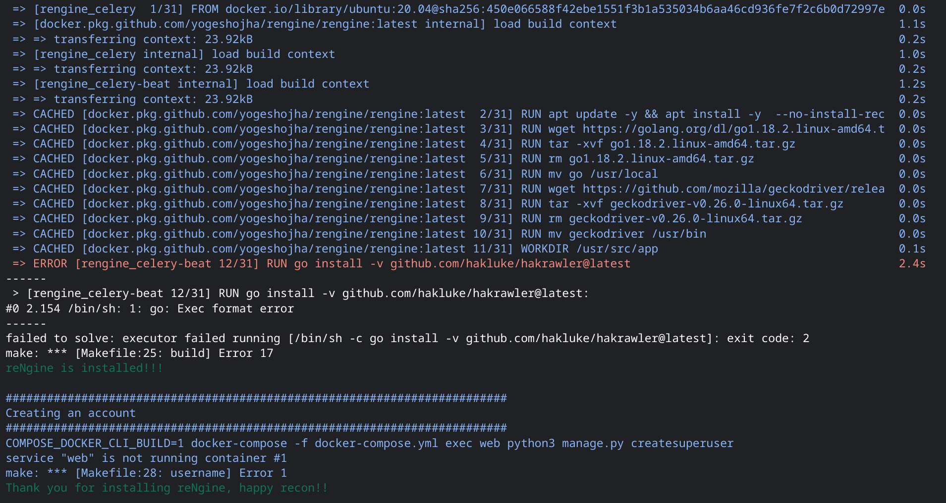 rengine tool in error · Issue #736 · yogeshojha/rengine · GitHub