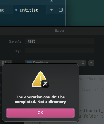 When saving new file without folder selection ZED will complain it is not a folder · Issue #4779 ...
