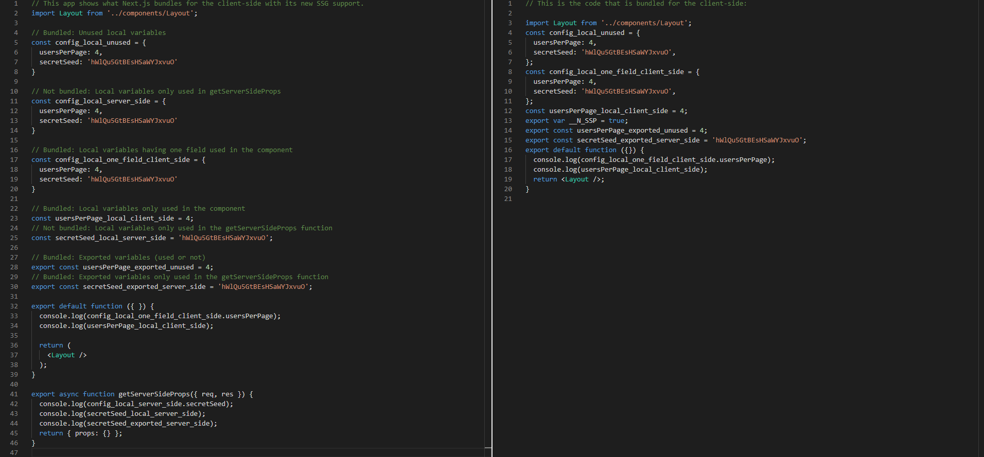 Ensuring sensitive code doesn't leak to the client side bundle · vercel ...