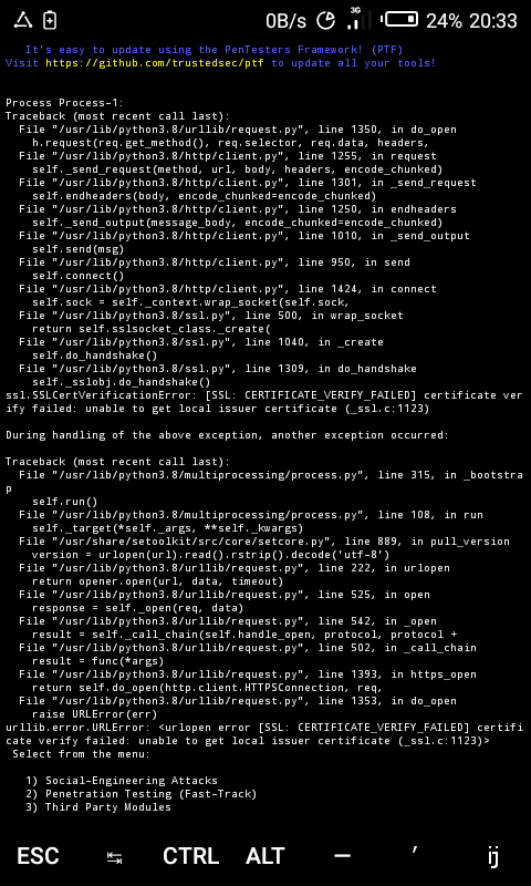 CERTIFICATE_VERIFY_FAILED] · Issue #803 · trustedsec/social-engineer-toolkit · GitHub