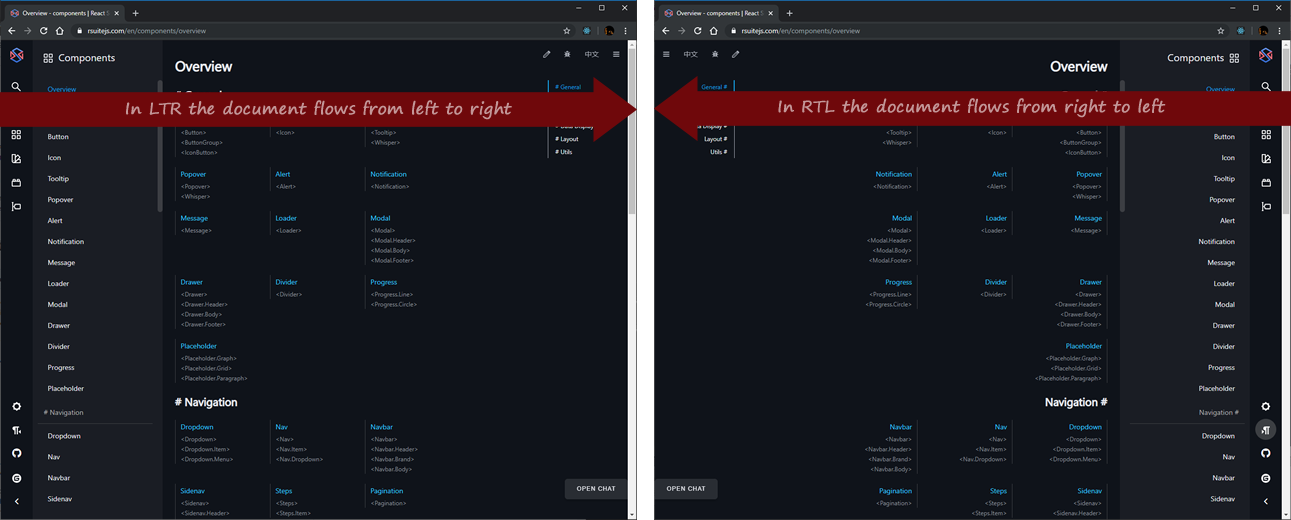 RTL Support | Drawer Placement Problem · Issue #727 · rsuite/rsuite · GitHub