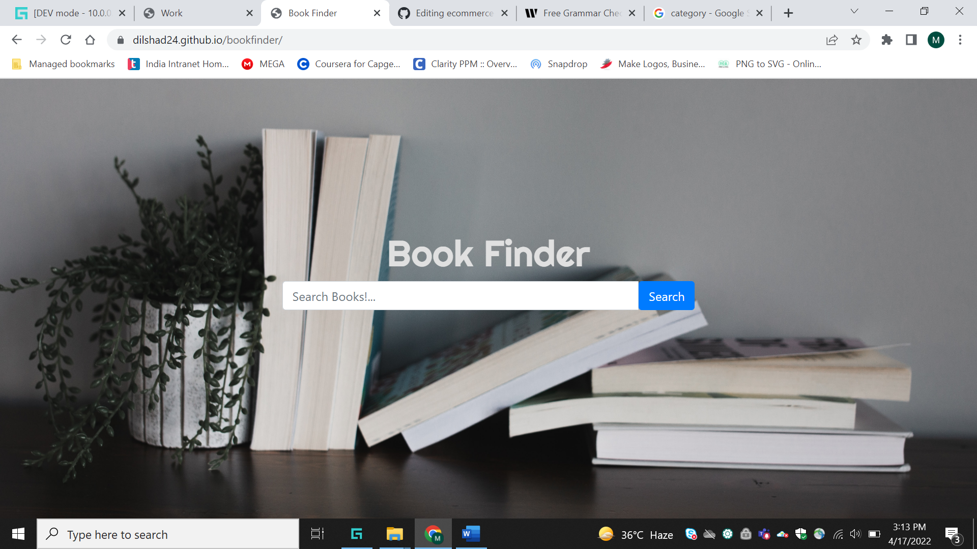 GitHub - Dilshad24/bookfinder: Book Finder is a web Application which ...