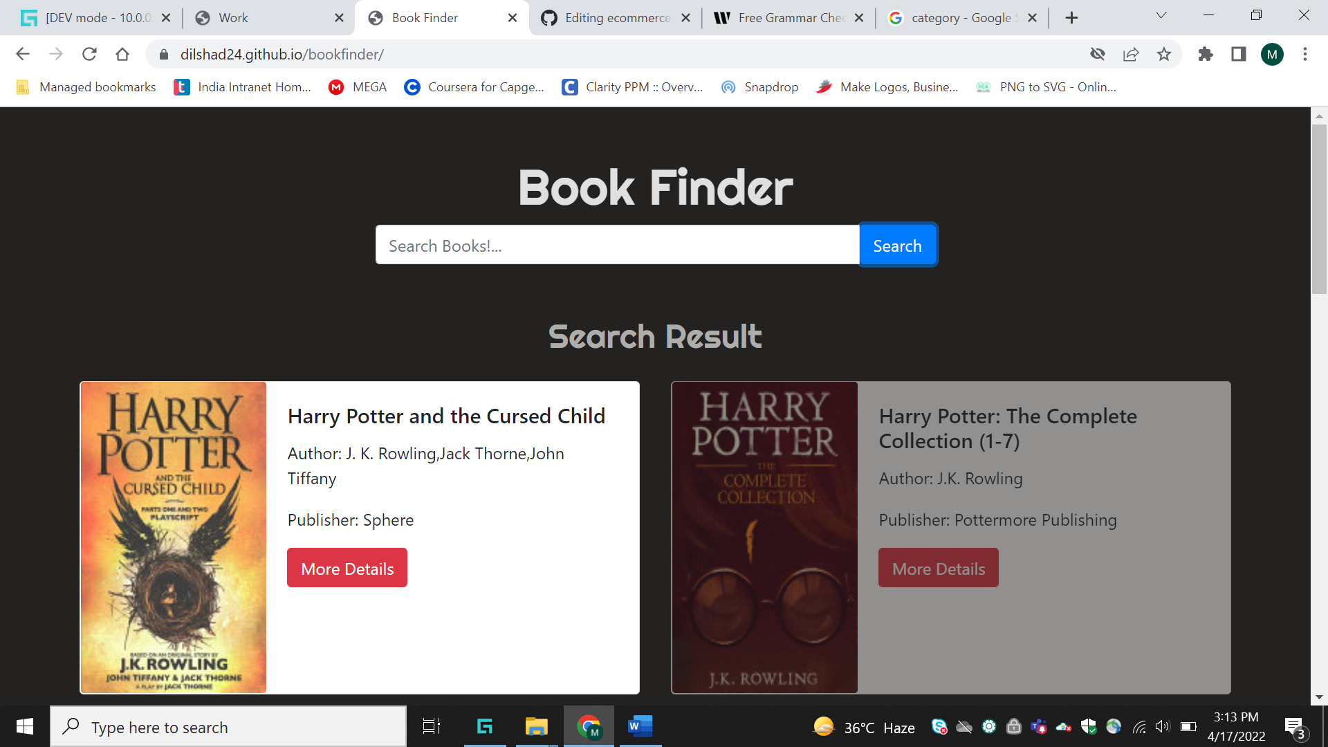 GitHub - Dilshad24/bookfinder: Book Finder is a web Application which ...