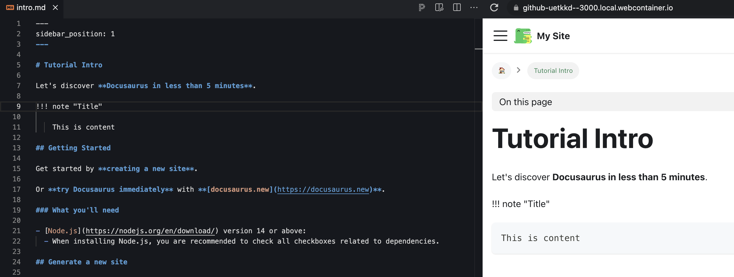 Admonition Documentation wrong or misleading · Issue #6919 · facebook/docusaurus · GitHub