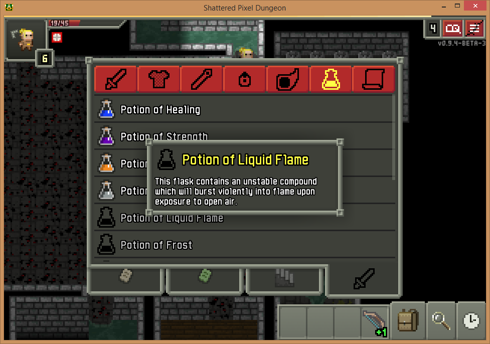 Throwing unidentified potions out of FOV doesn't identifies them ...