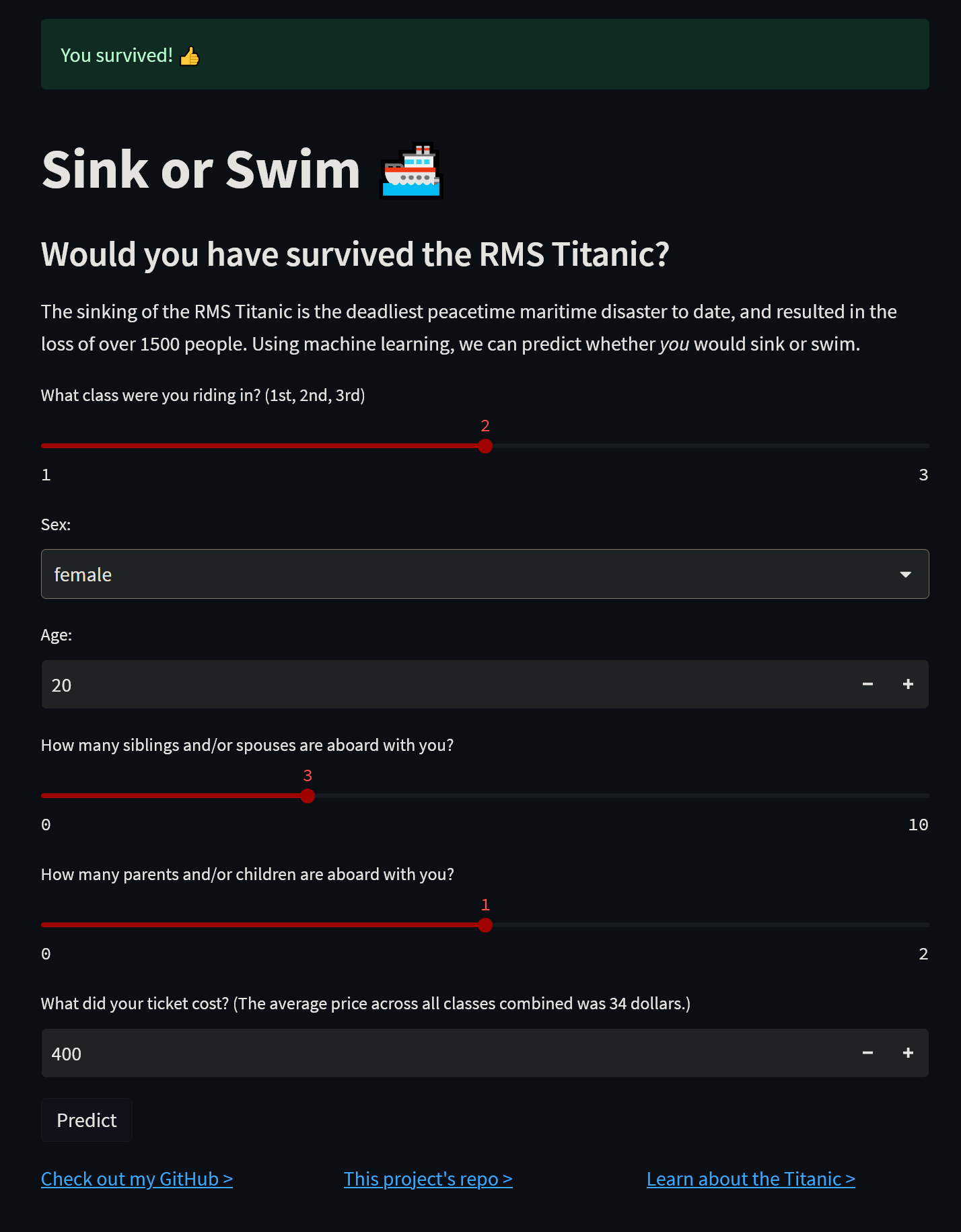 Github Justintricatesink Or Swim A Python Based Machine Learning Webapp To Determine If You 