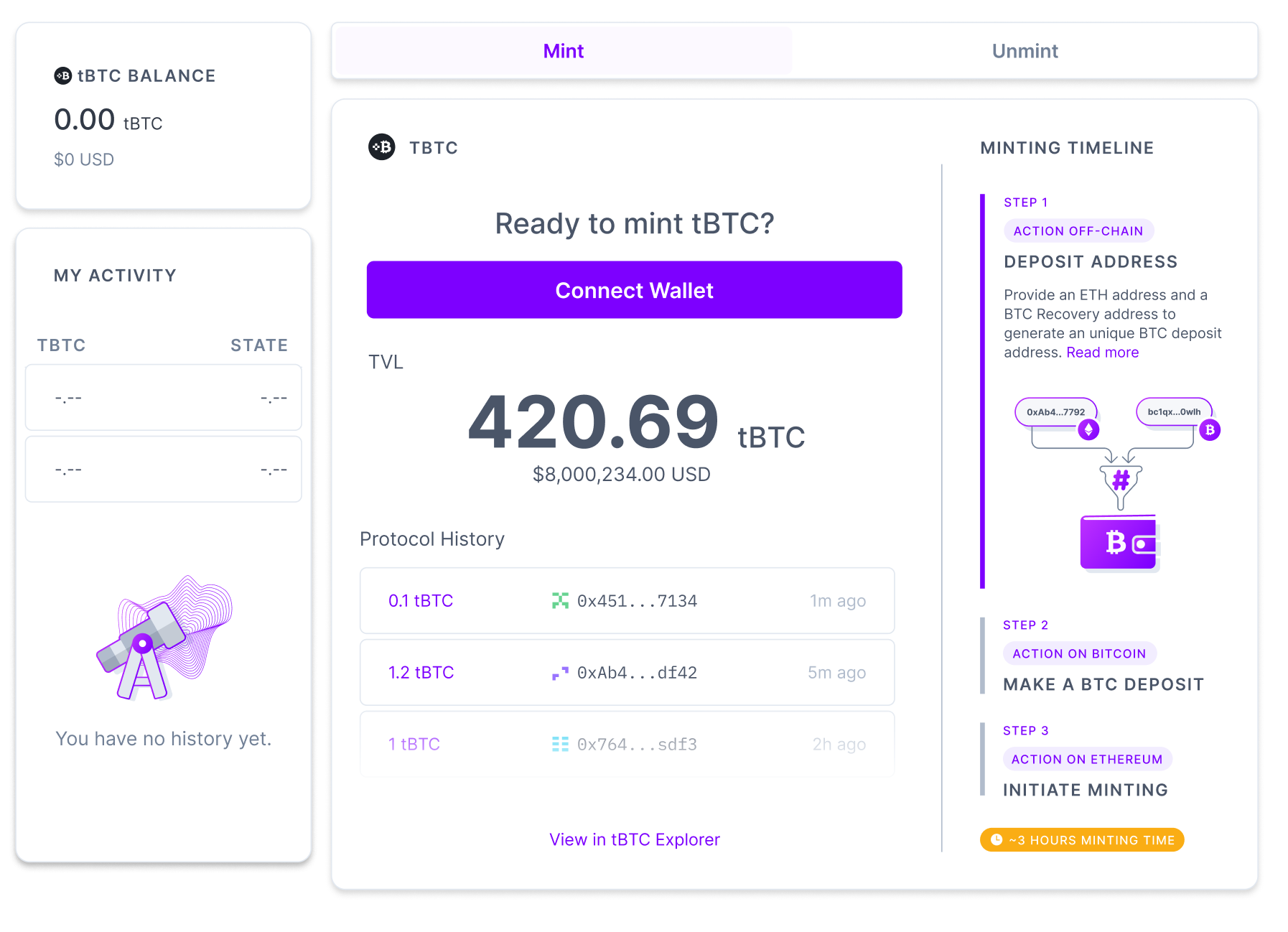 Links to recent deposits in dApp · Issue #458 · threshold-network/token-dashboard · GitHub