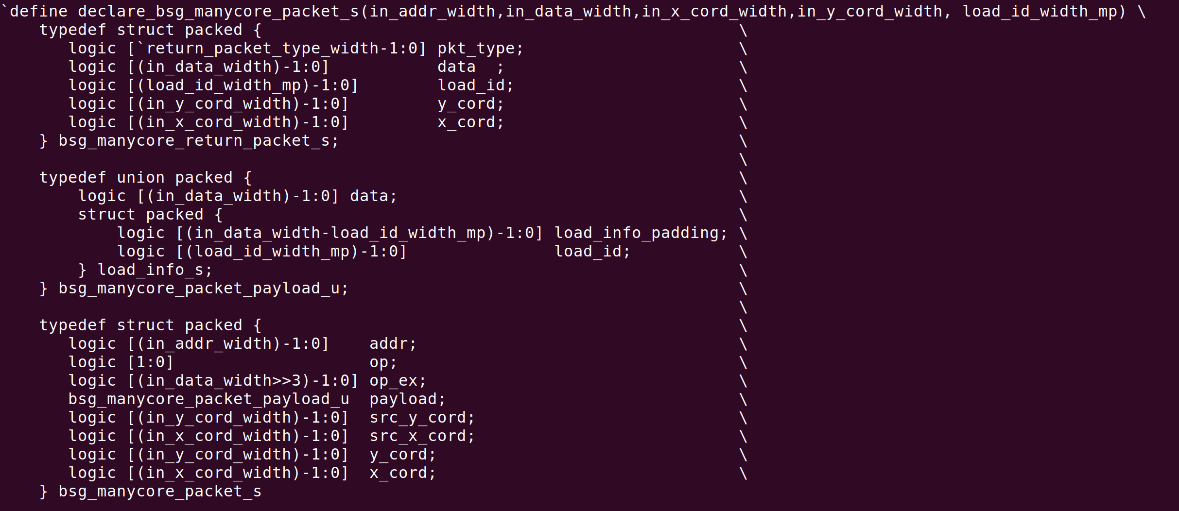 Formality issue on packed union · Issue #64 · bespoke-silicon-group/bsg_manycore · GitHub