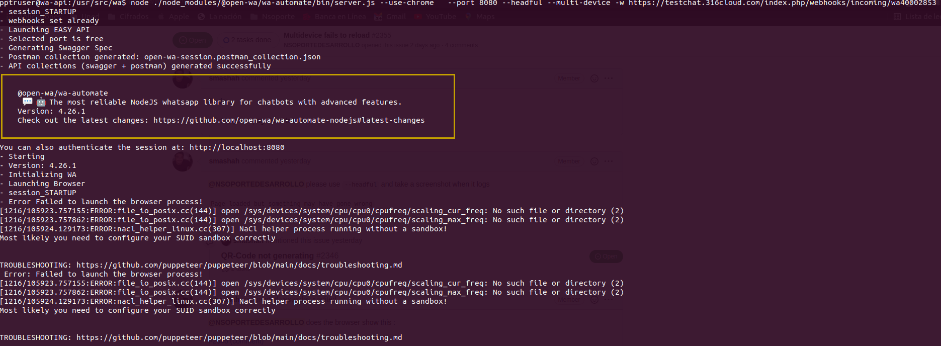 Multidevice fails to reload · Issue #2355 · open-wa/wa-automate-nodejs · GitHub