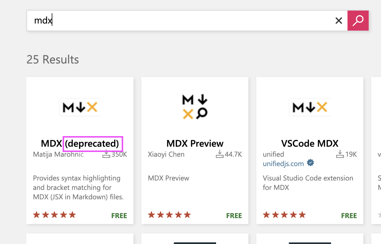 Deprecate `silvenon.mdx` · Issue #215 · mdx-js/mdx-analyzer · GitHub