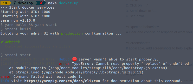 Replace undefined on production environment · Issue #3600 · strapi/strapi · GitHub