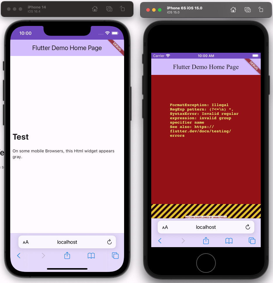 Bug Html Widget Appears Greyed Out On Some Mobile Browsers · Issue