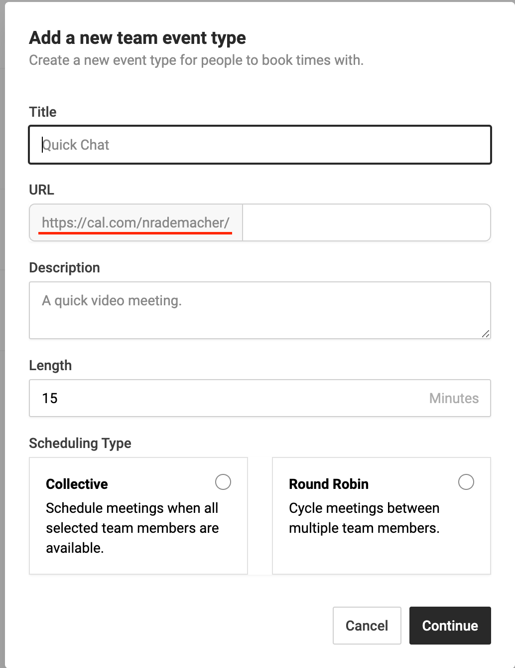 Team Id Parameter Remains Set After Cancelling Team Event Type Creation · Issue 1363 · Calcom