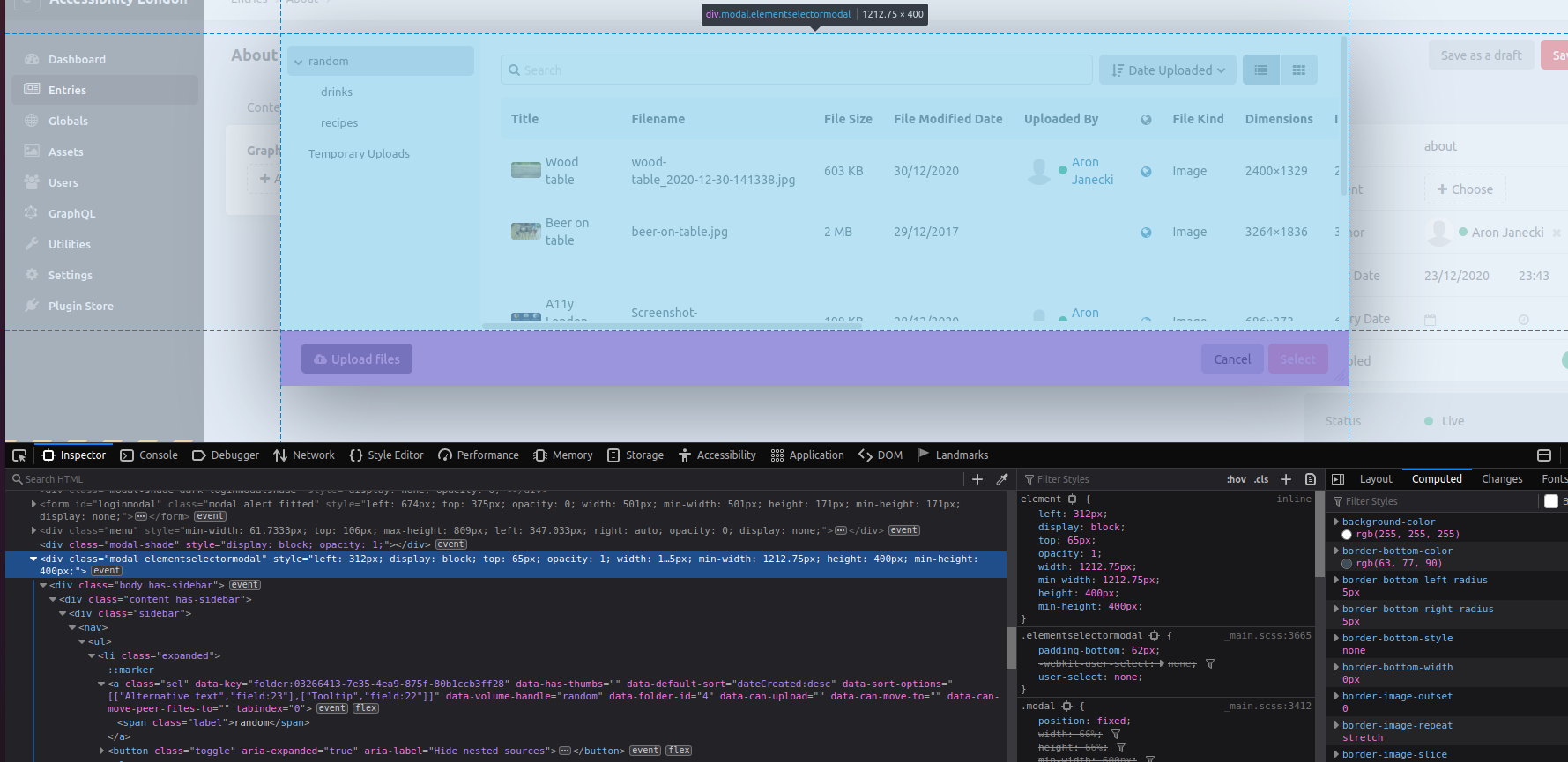 Accessibility of assets field UI in entries · Issue #7366 · craftcms/cms · GitHub