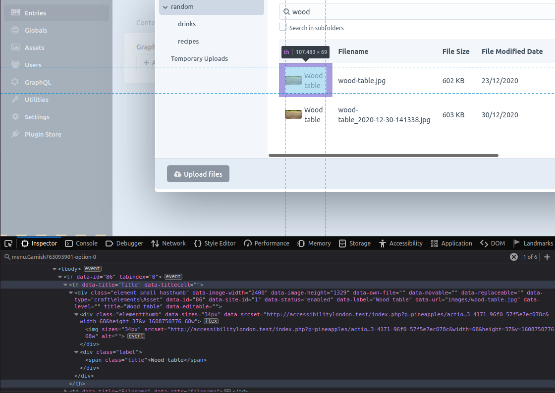 Accessibility of assets field UI in entries · Issue #7366 · craftcms/cms · GitHub